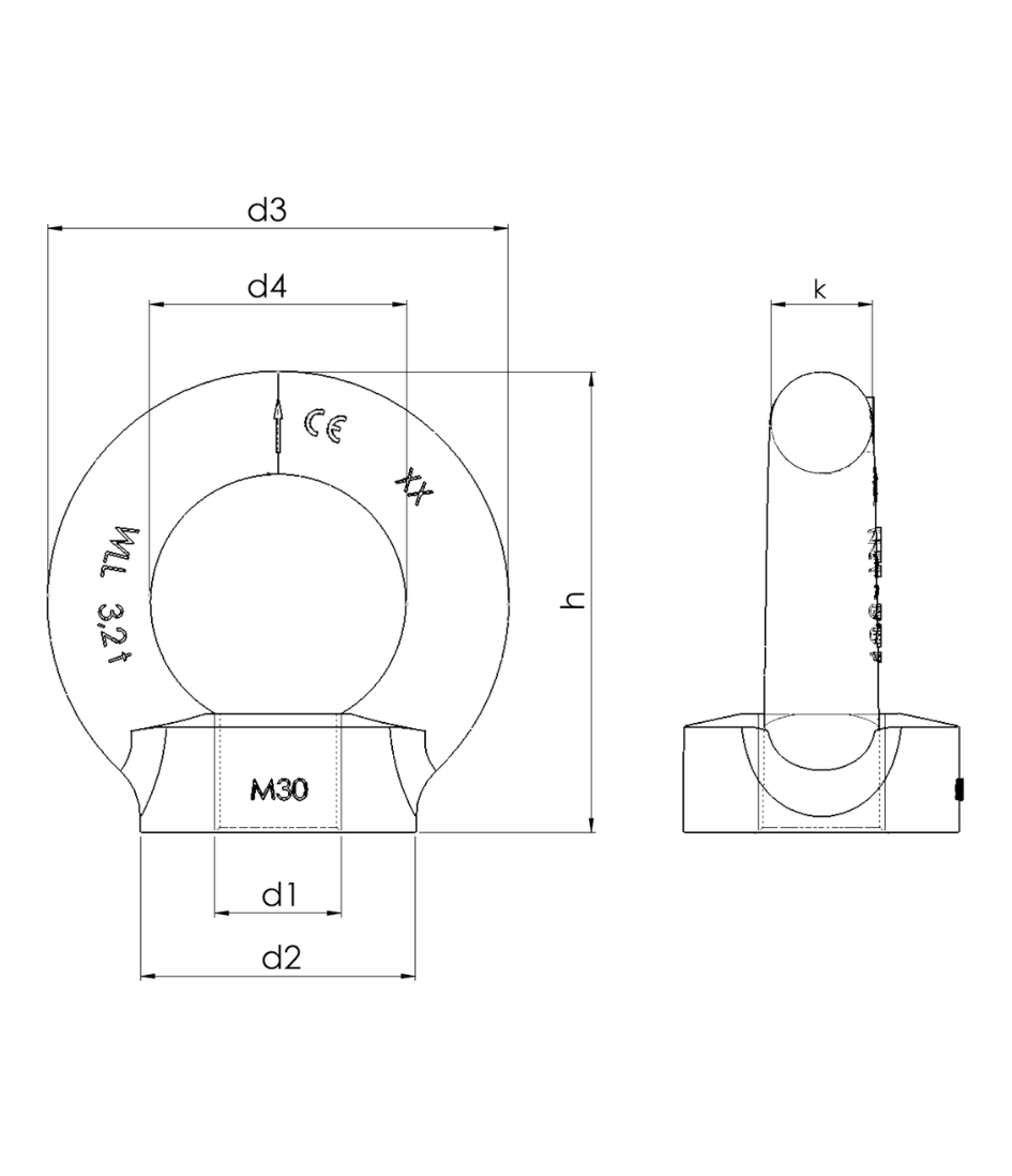 Eye nuts, DIN 582 / Galvanized | Scanmarc A/S